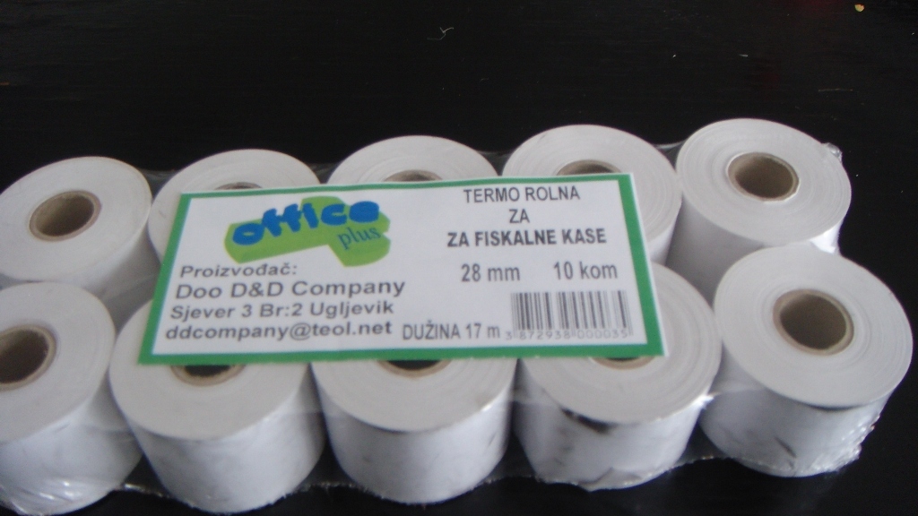 Registratori, termo rolne (role), fax rolne (role), ading rolne (role ...